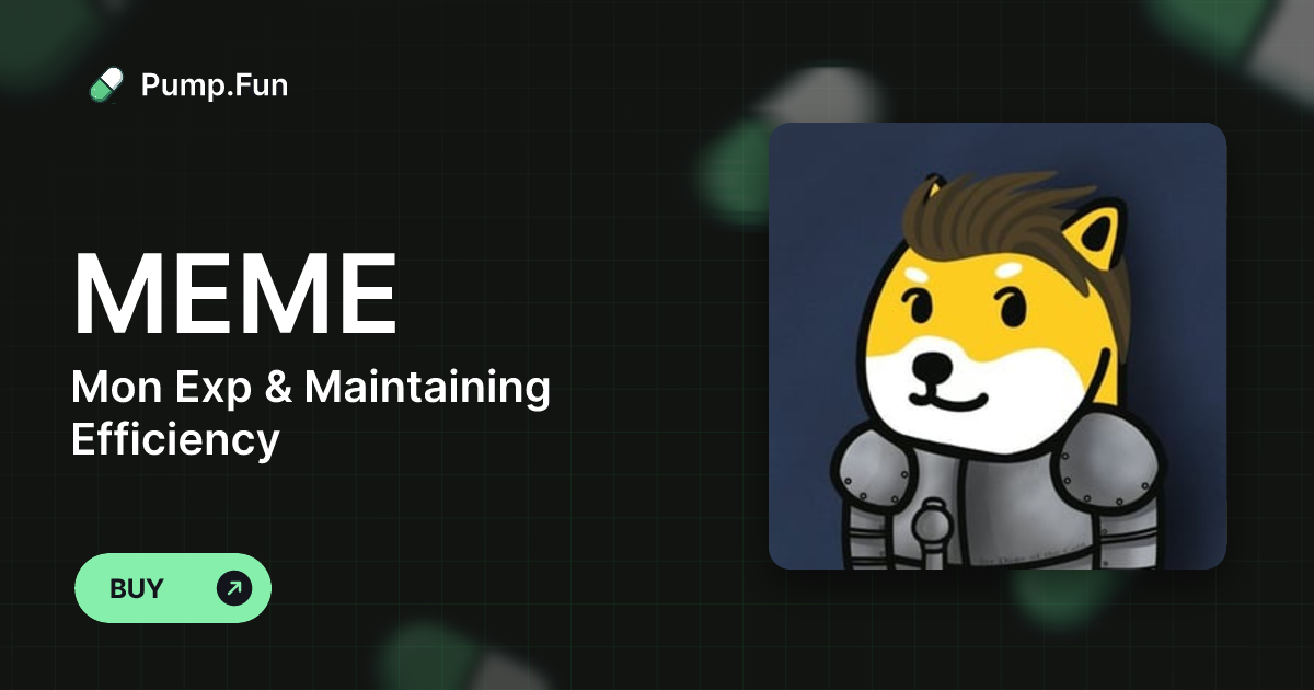 Mon Exp & Maintaining Efficiency (MEME) - Pump