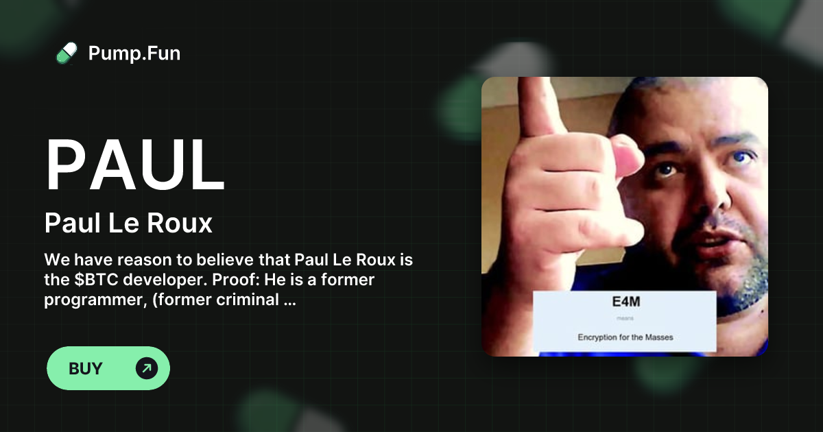 Paul Le Roux (PAUL) - Pump