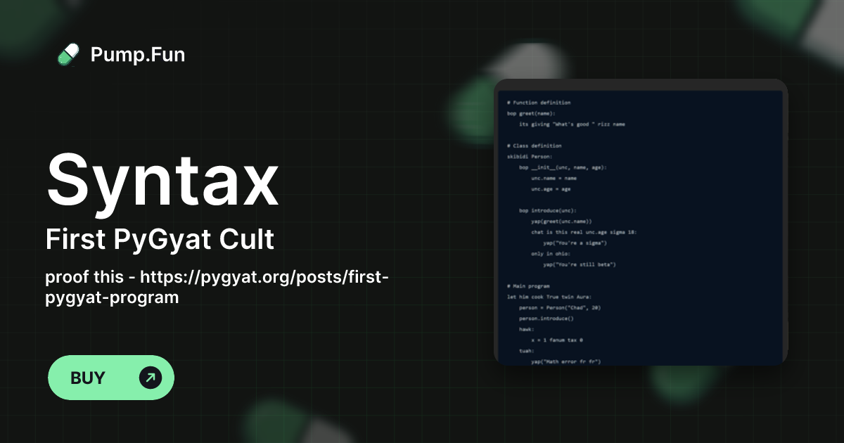 First PyGyat Cult (Syntax) - Pump