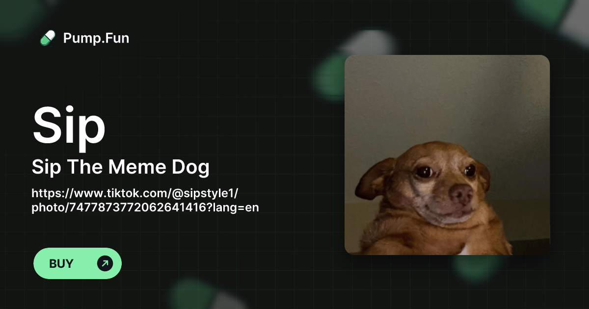 Sip The Meme Dog (Sip) - Pump