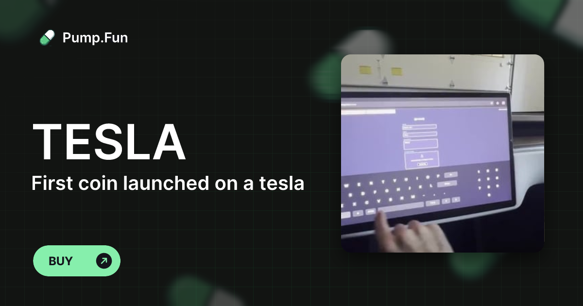 First coin launched on a tesla (TESLA) - Pump