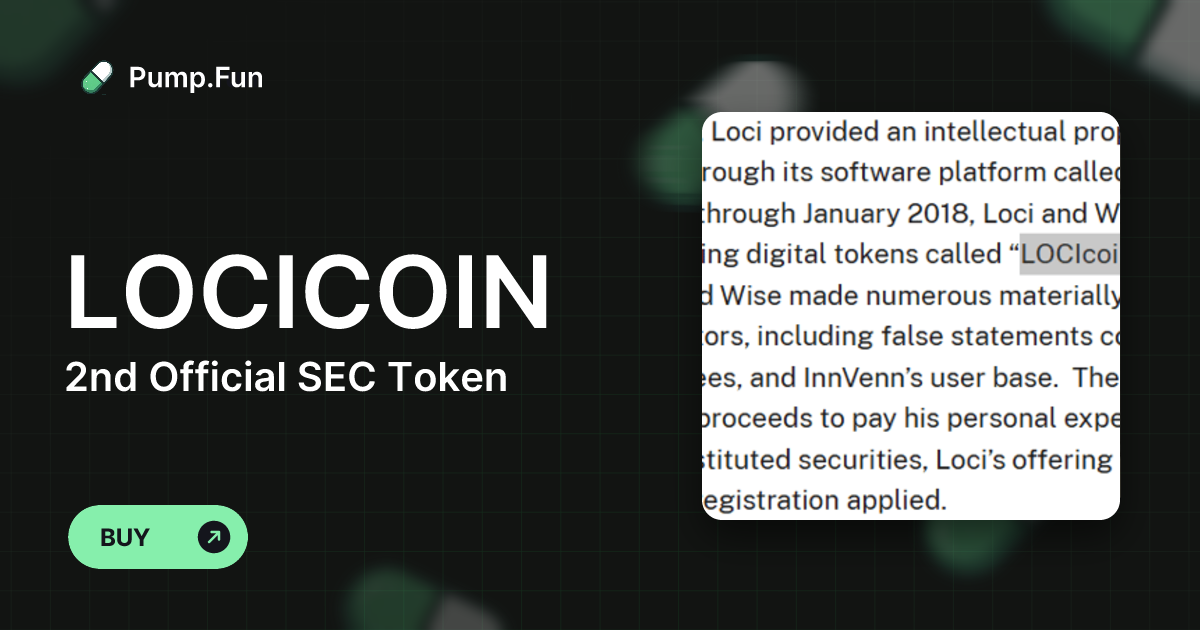 2nd Official SEC Token (LOCICOIN) - Pump