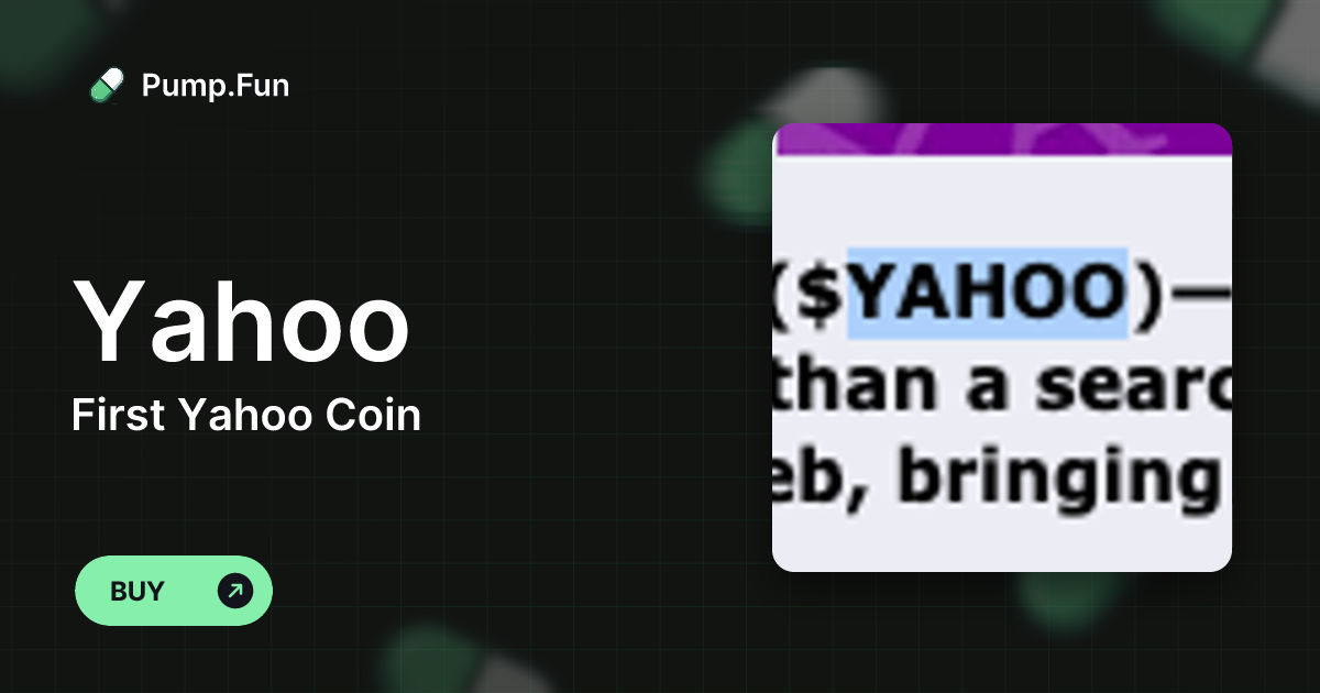 First Yahoo Coin (Yahoo) - Pump