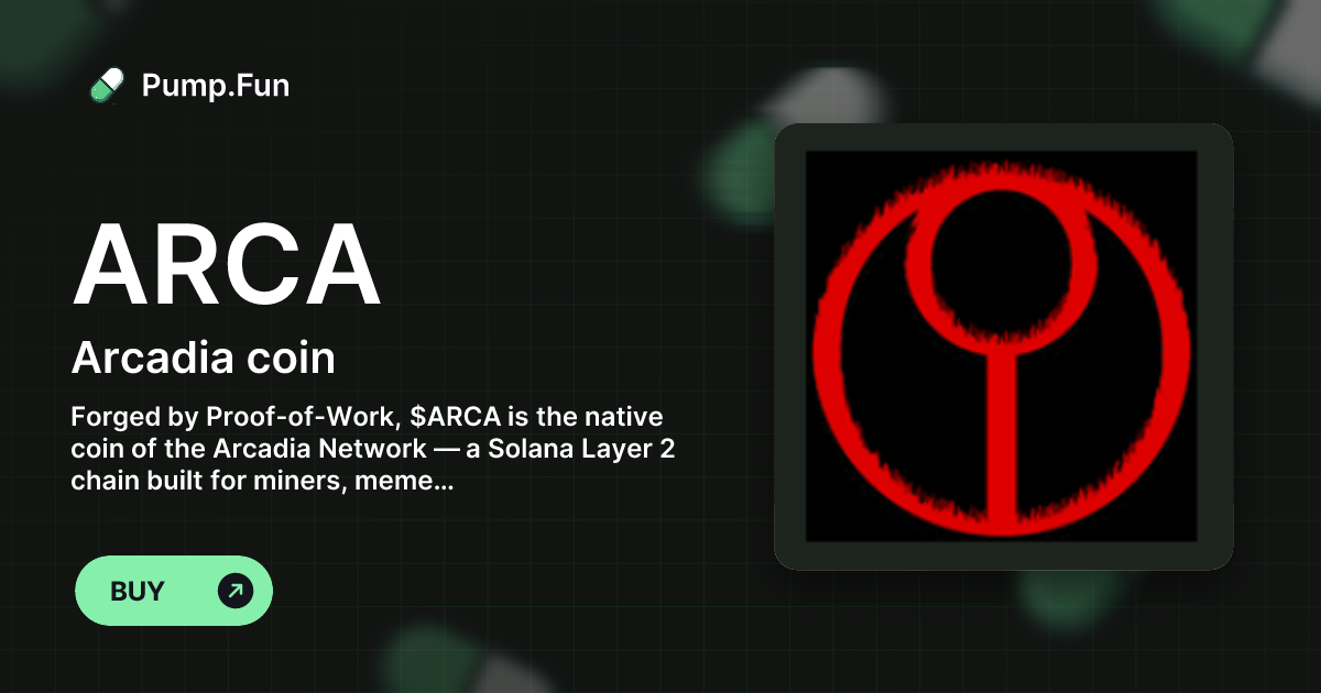 Arcadia coin (ARCA) - Pump