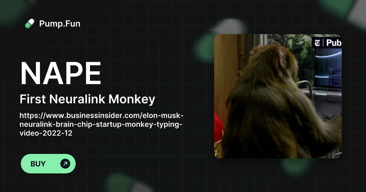 First Neuralink Monkey (NAPE) - Pump