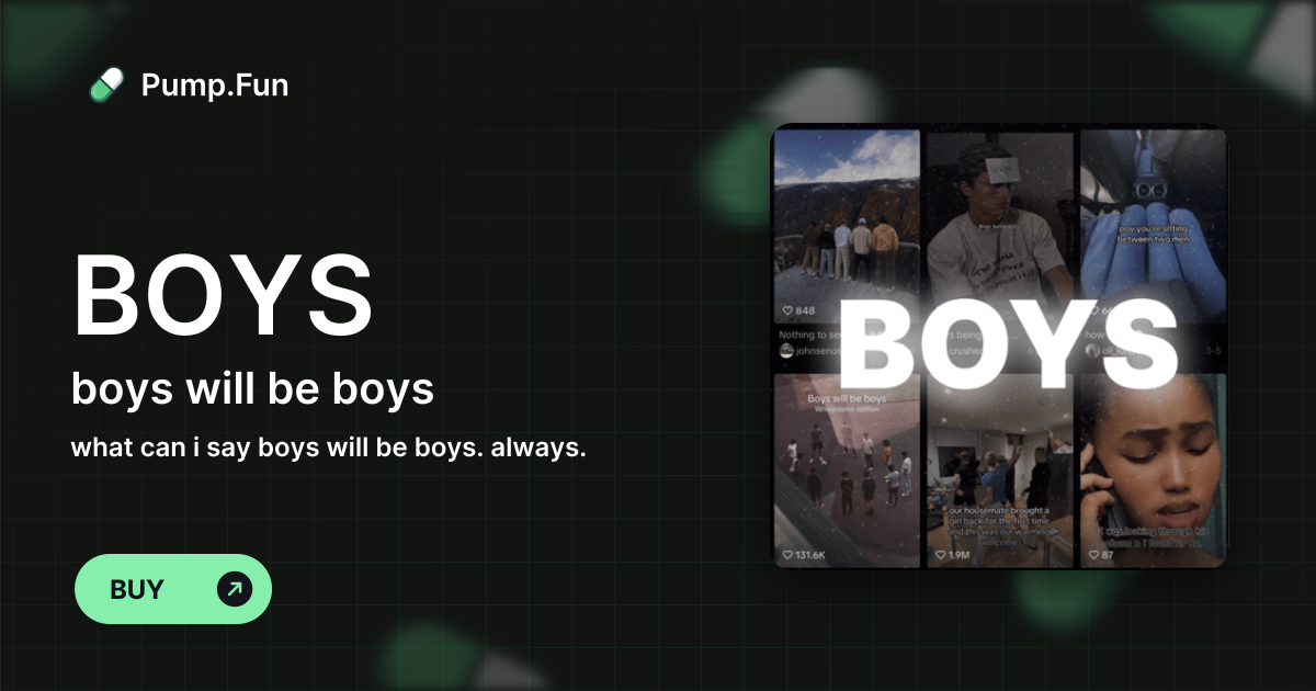boys will be boys (BOYS) - Pump