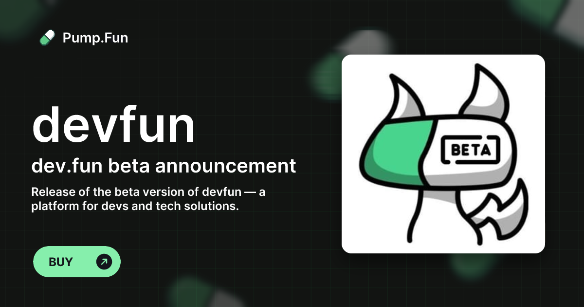 dev.fun beta announcement (devfun) - Pump