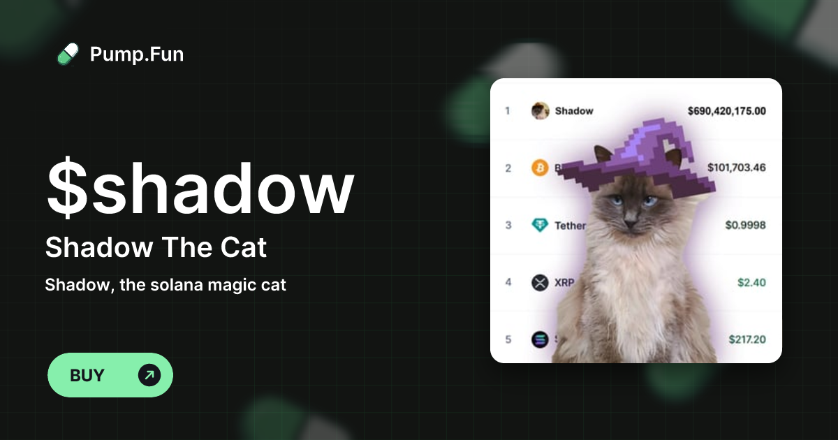 Shadow The Cat ($shadow) - Pump