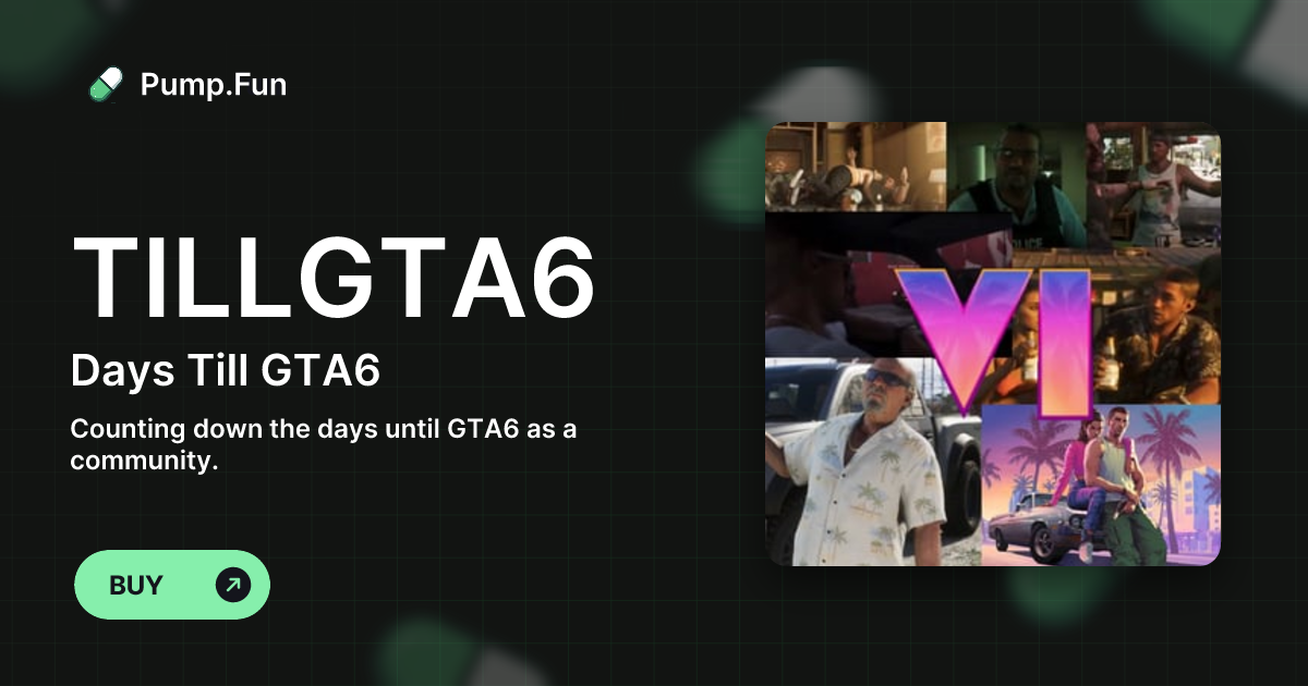Days Till GTA6 (TILLGTA6) - Pump
