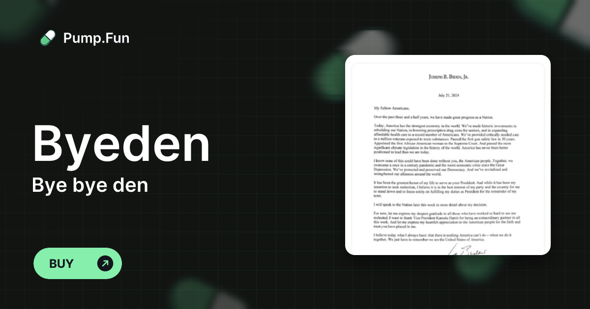 Bye bye den (Byeden) - Pump