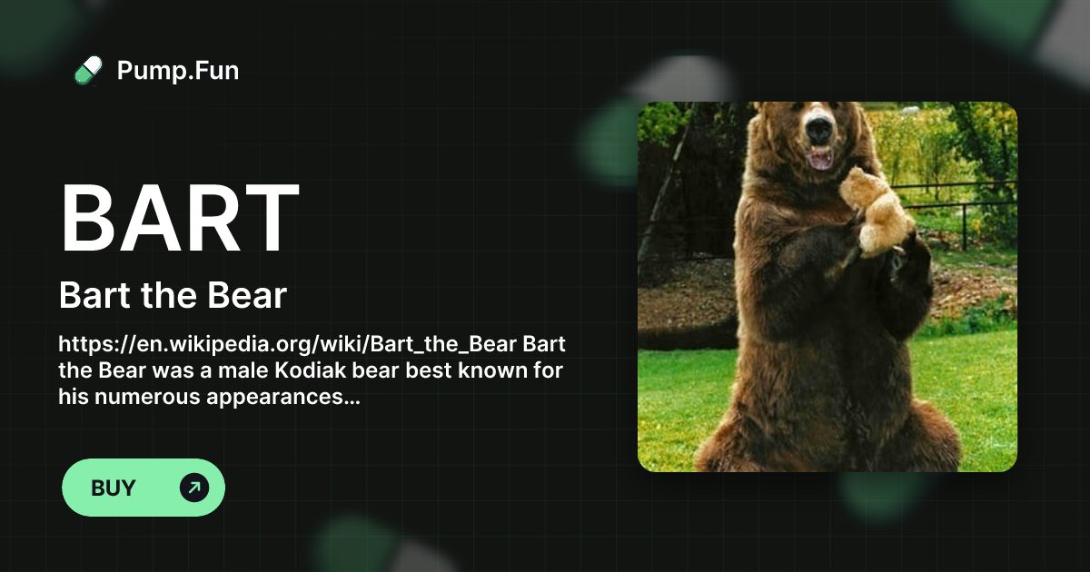 Bart the Bear (BART) - Pump