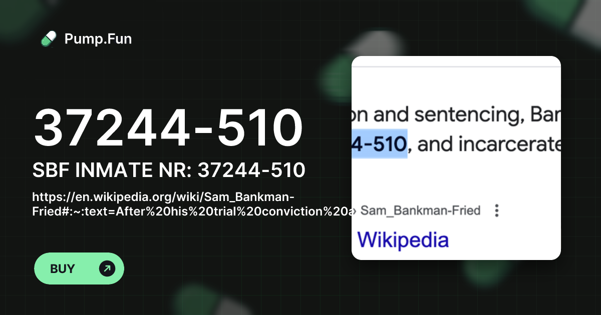 SBF INMATE NR: 37244-510 (37244-510) - Pump