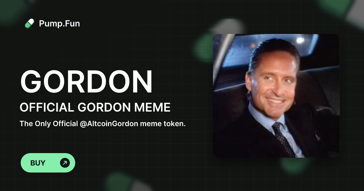 OFFICIAL GORDON MEME (GORDON) - Pump