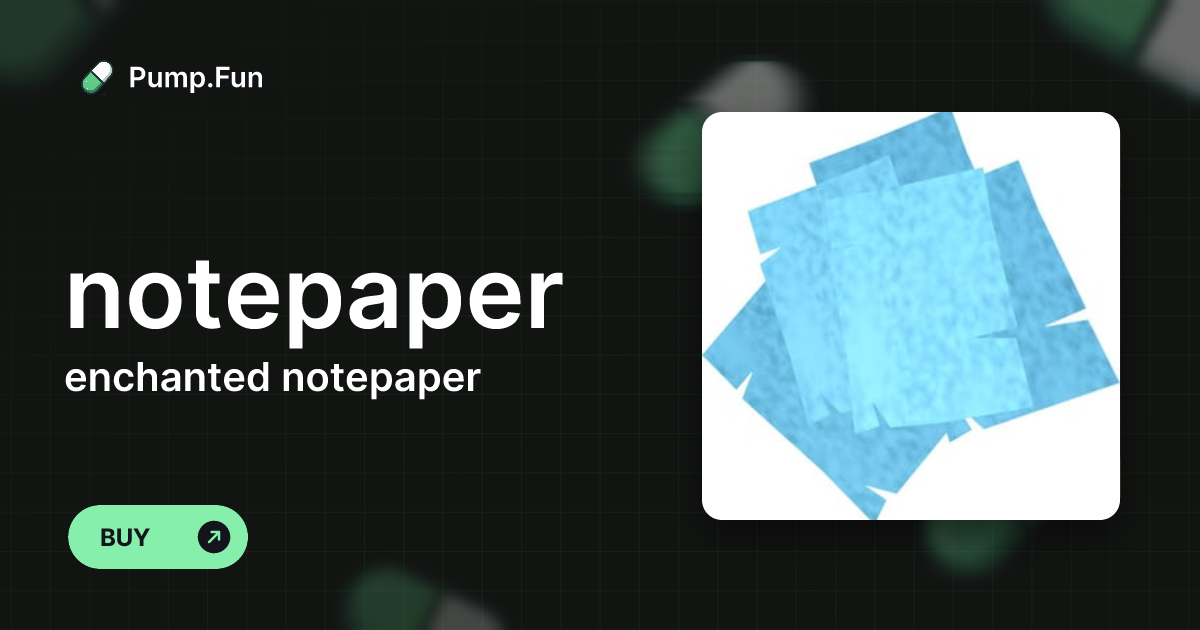 enchanted notepaper (notepaper) - Pump