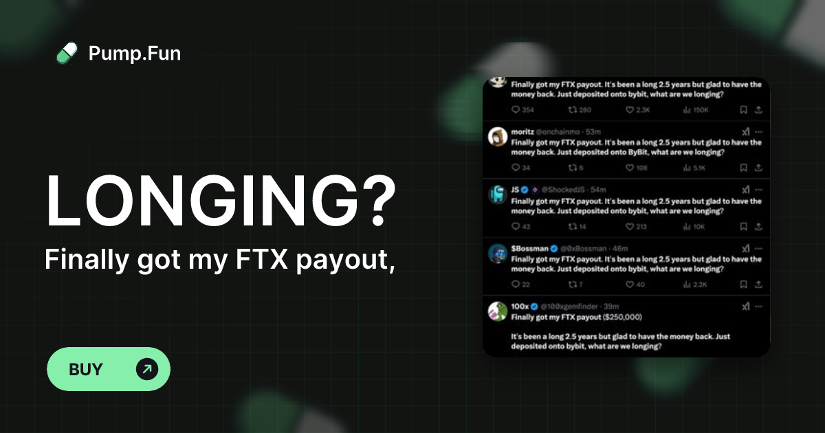 Finally got my FTX payout, (LONGING?) - Pump