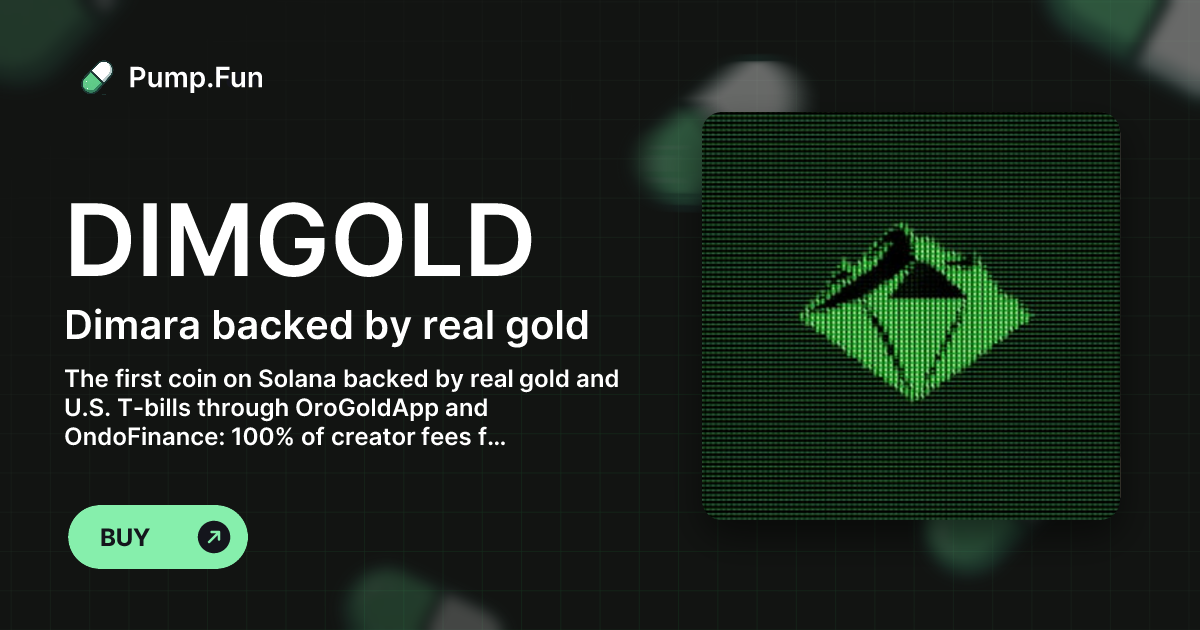 Dimara backed by real gold (DIMGOLD) - Pump