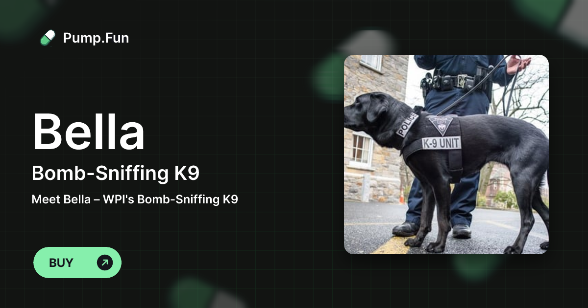 Bomb-Sniffing K9 (Bella ) - Pump