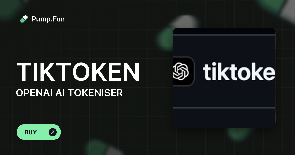 OPENAI AI TOKENISER (TIKTOKEN) - Pump