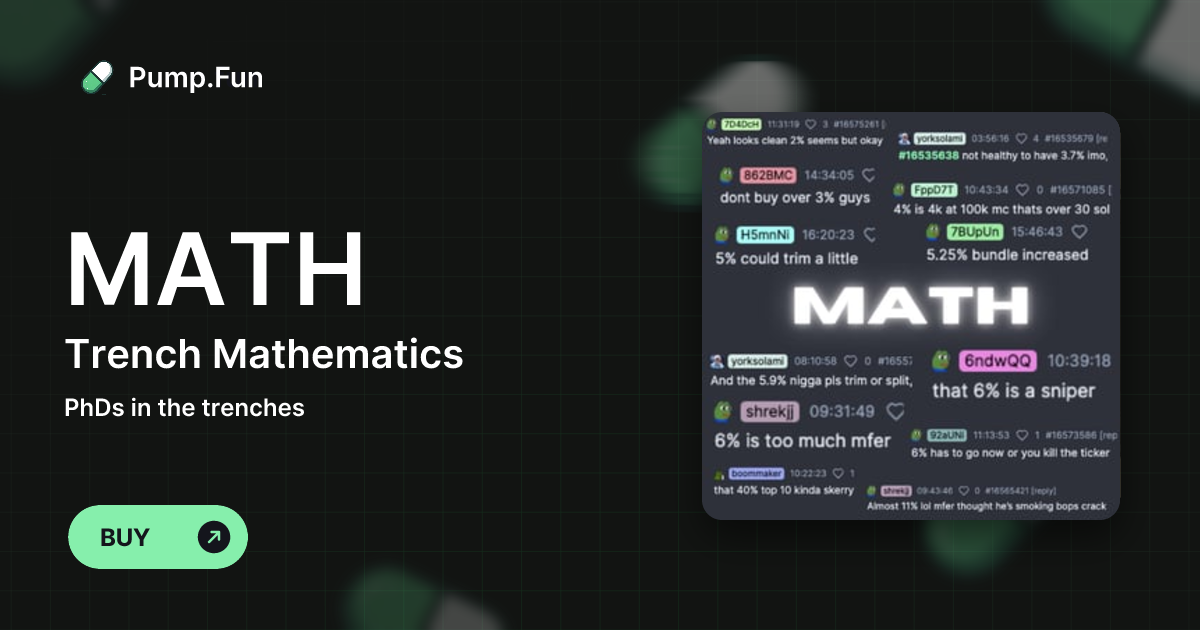 Trench Mathematics (MATH) - Pump