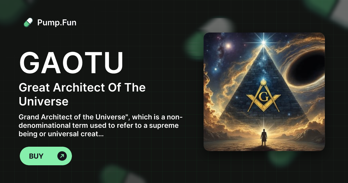 Great Architect Of The Universe (GAOTU) - Pump