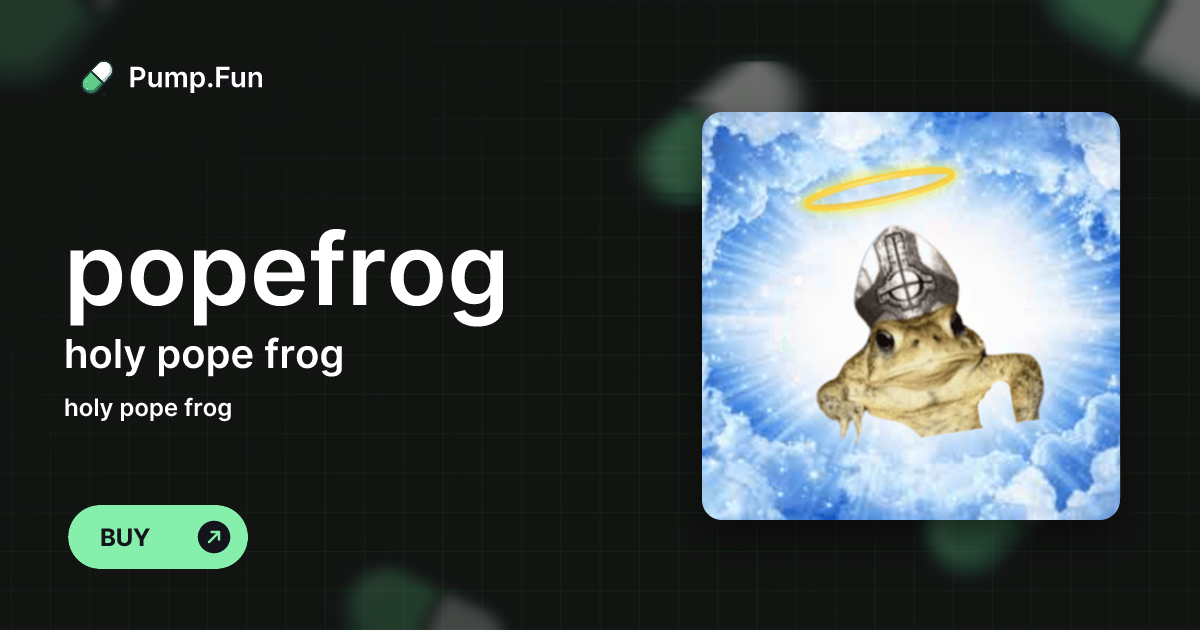 holy pope frog (popefrog) - Pump