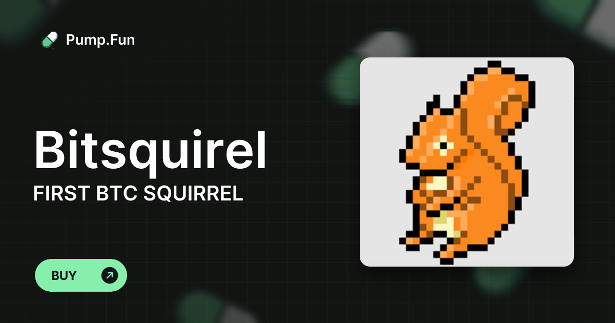 FIRST BTC SQUIRREL (Bitsquirel) - Pump