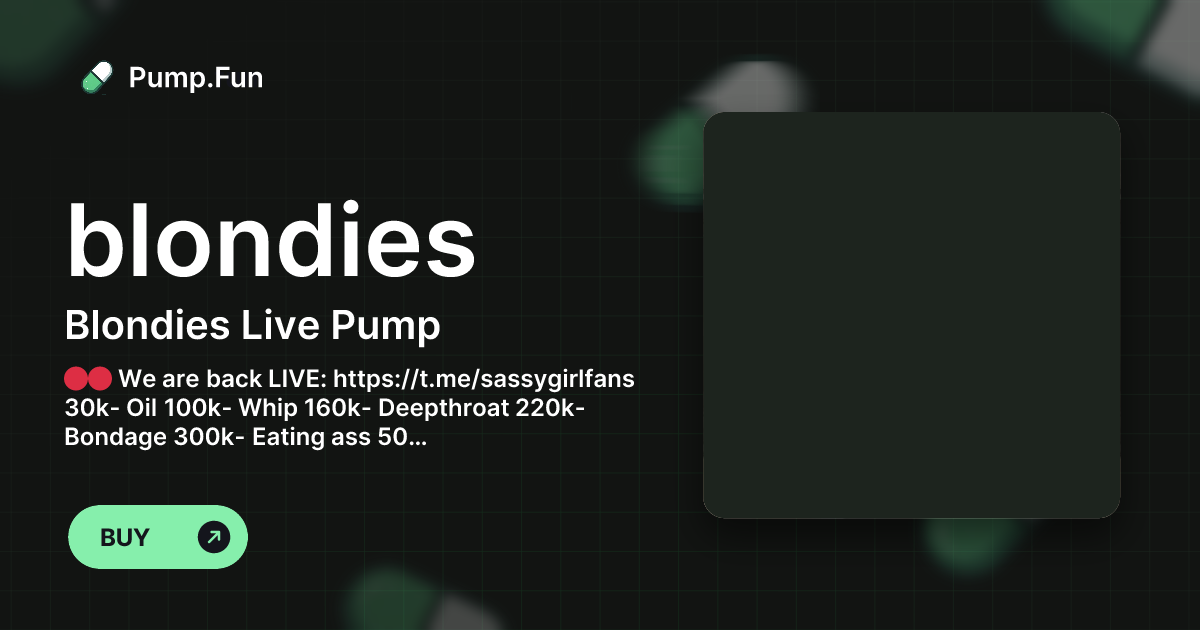 Blondies Live Pump (blondies) - Pump