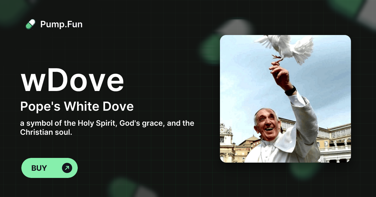 Pope's White Dove (wDove) - Pump