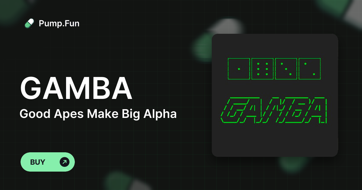 Good Apes Make Big Alpha (GAMBA) - Pump