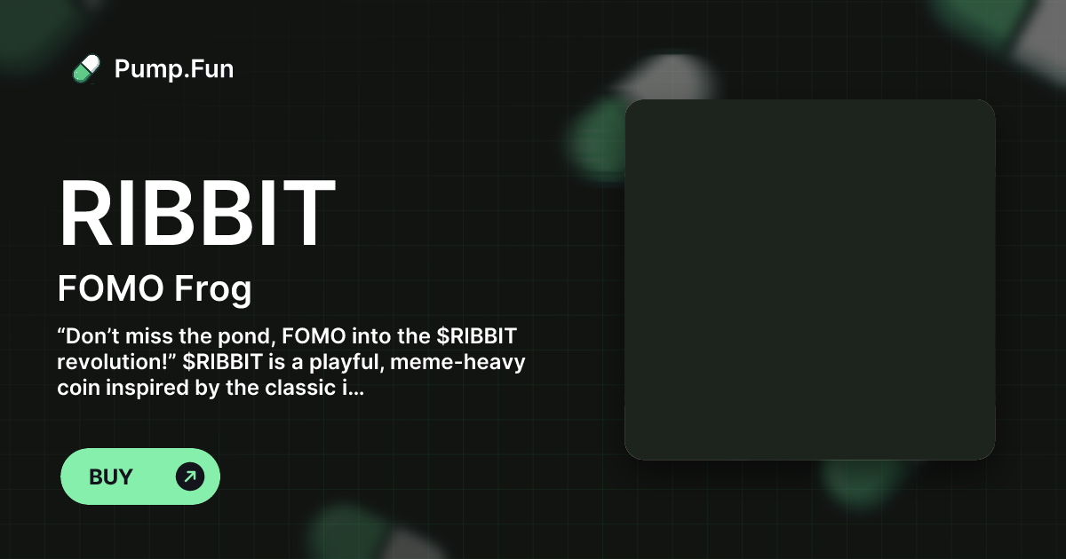 FOMO Frog (RIBBIT) - Pump