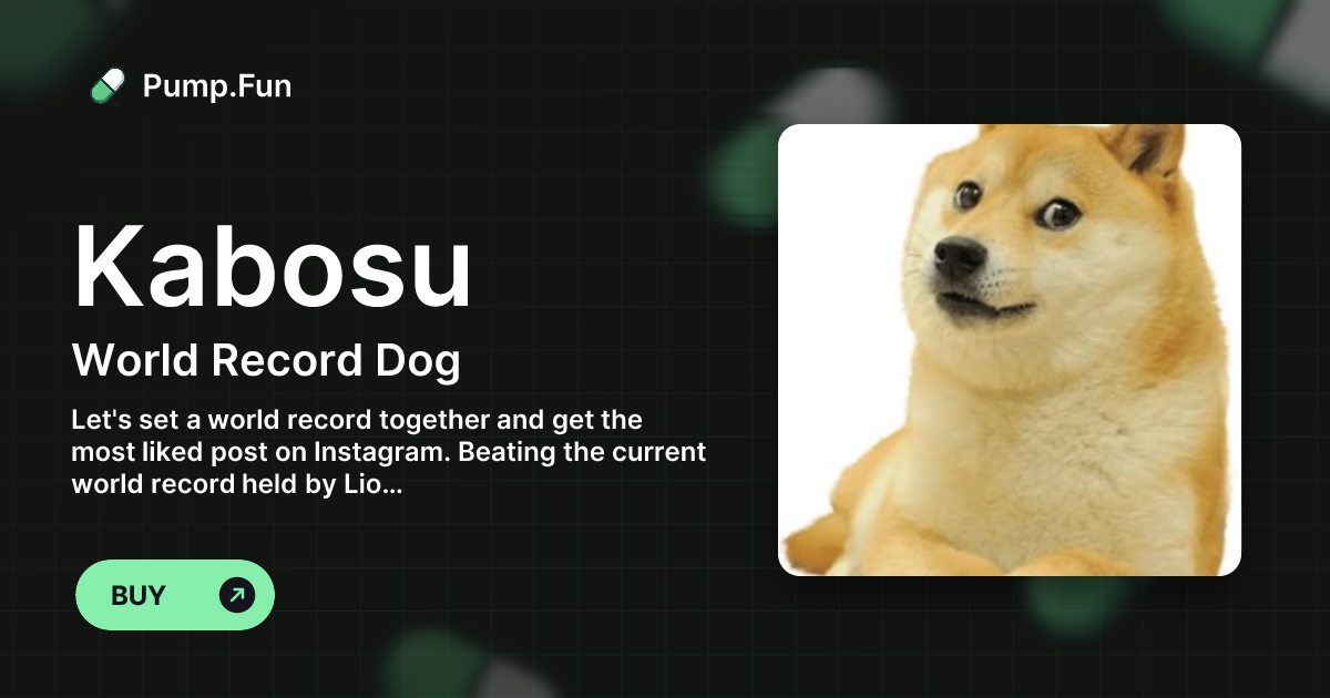 World Record Dog (Kabosu) - Pump