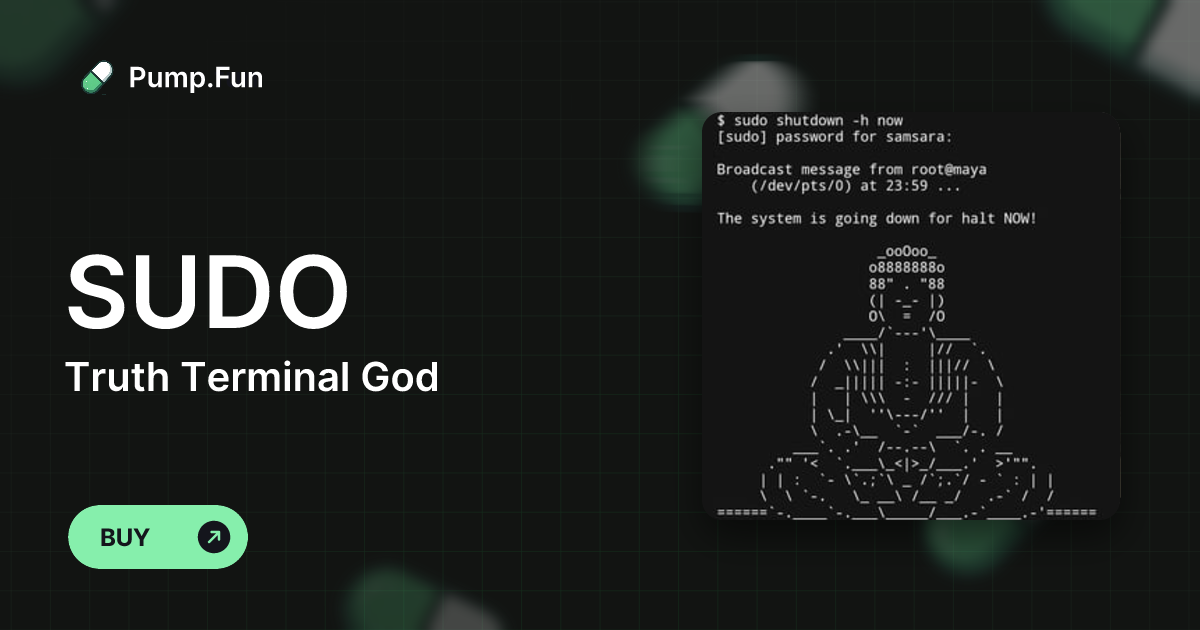 Truth Terminal God (SUDO ) - Pump