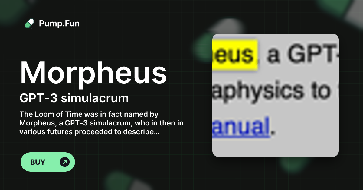 GPT-3 simulacrum (Morpheus) - Pump