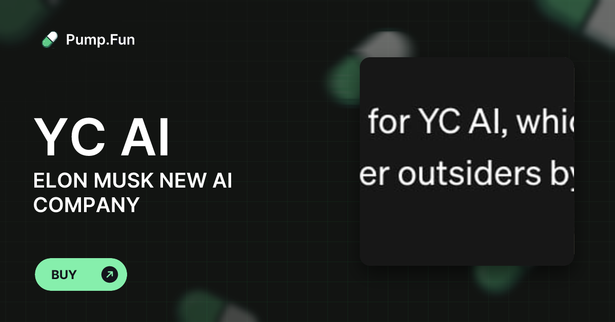 ELON MUSK NEW AI COMPANY (YC AI) - Pump