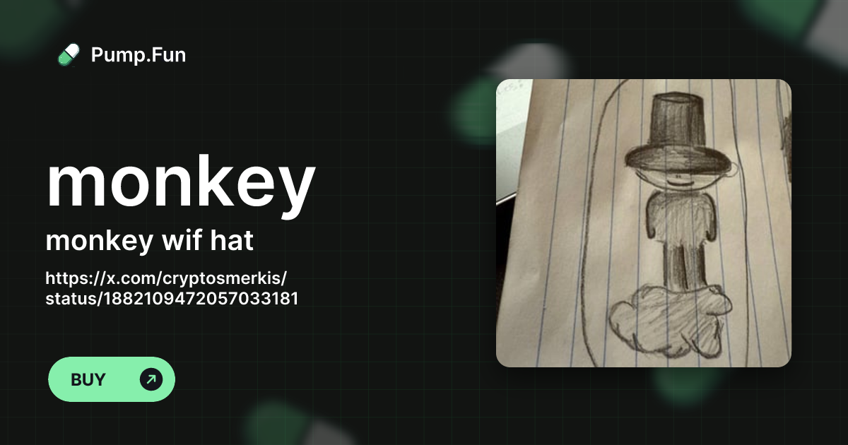 monkey wif hat (monkey) - Pump