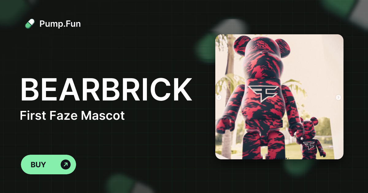 First Faze Mascot (BEARBRICK) - Pump