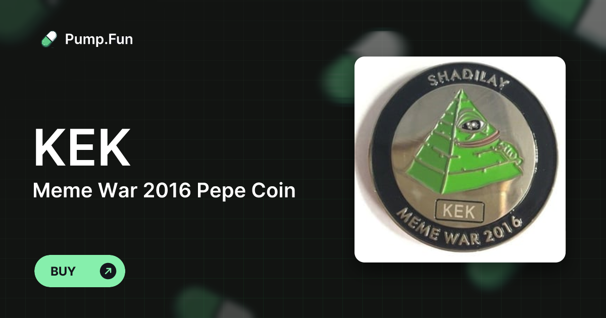 Meme War 2016 Pepe Coin (KEK) - Pump