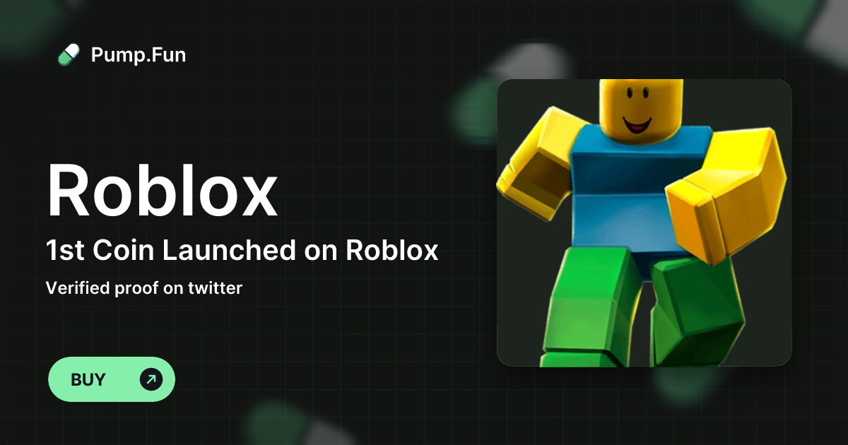 1st Coin Launched on Roblox (Roblox) - Pump