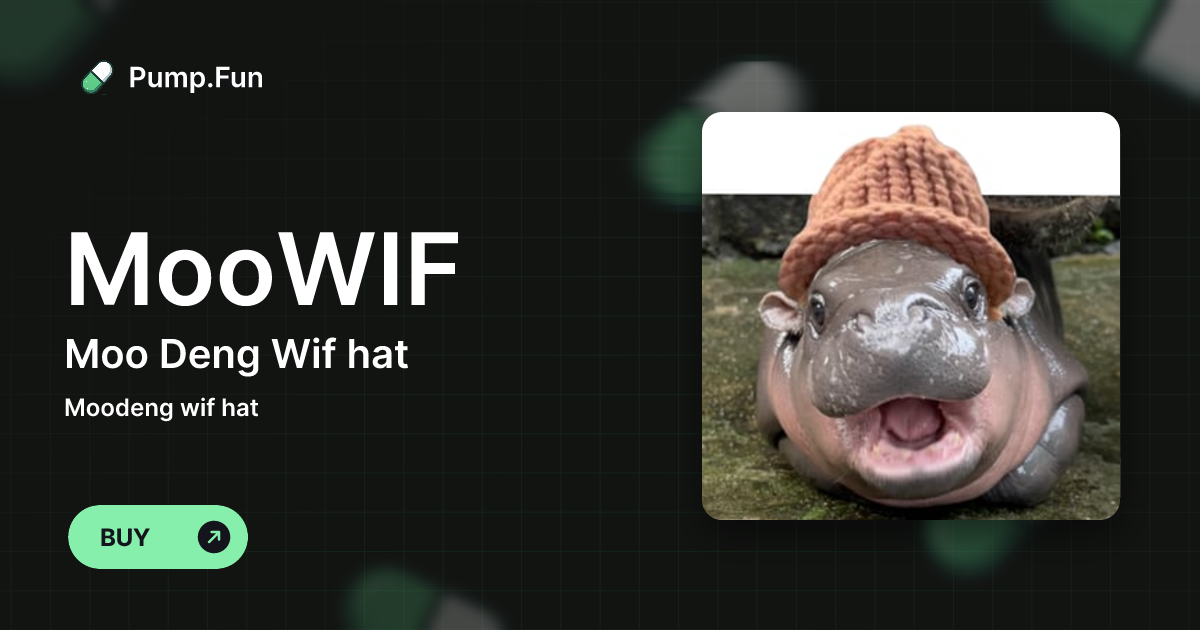 Moo Deng Wif hat (MooWIF) - Pump