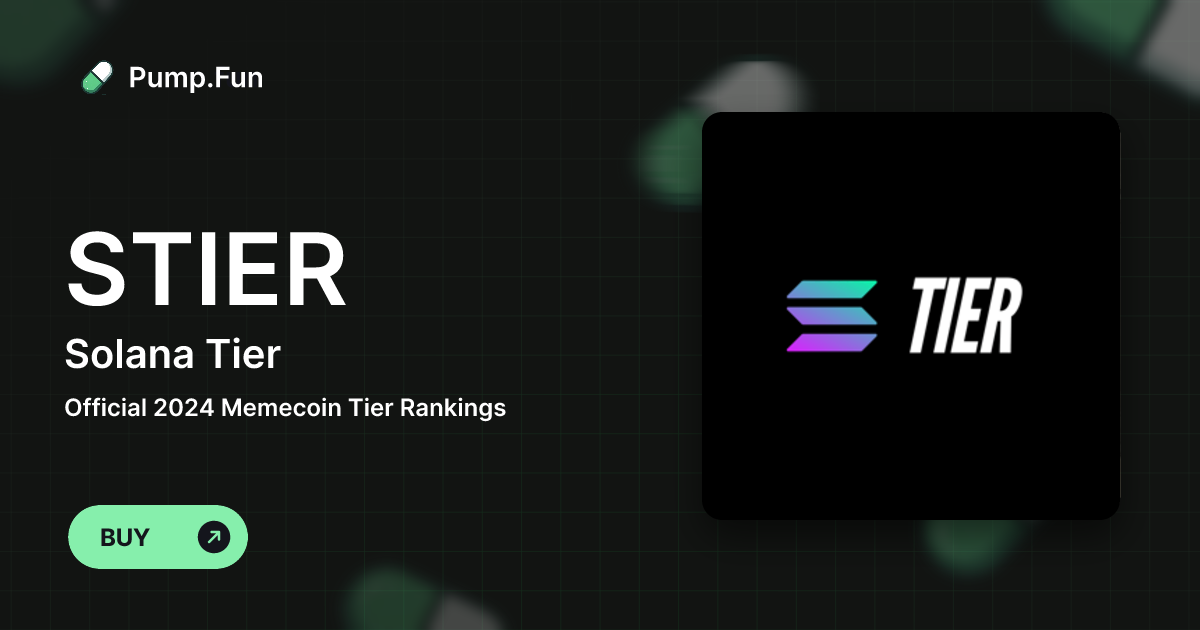 Solana Tier (STIER) - Pump