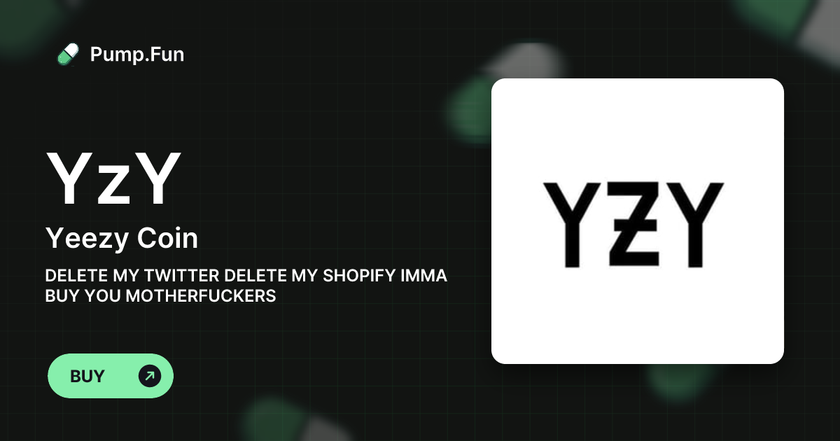 Yeezy Coin (YzY) - Pump