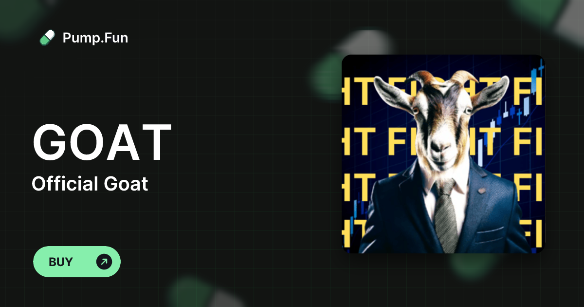 Official Goat (GOAT) - Pump