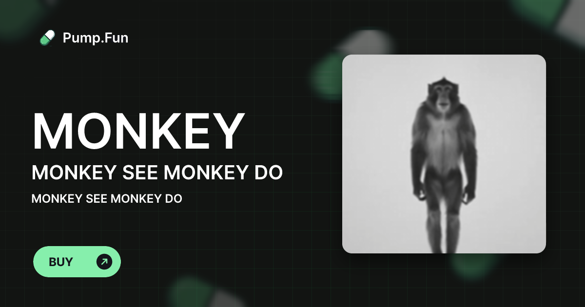 MONKEY SEE MONKEY DO (MONKEY ) - Pump
