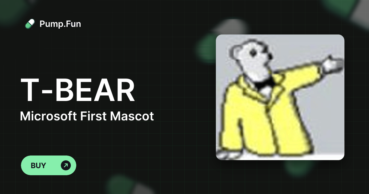 Microsoft First Mascot (T-BEAR) - Pump