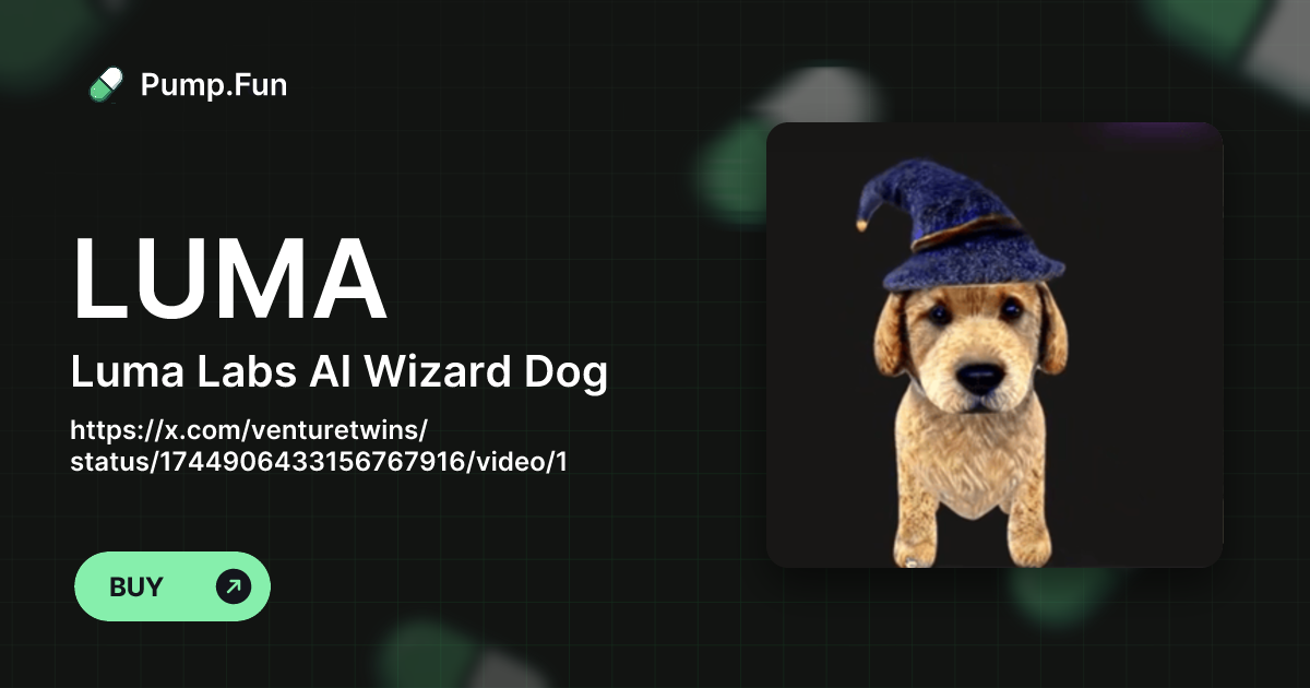 Luma Labs AI Wizard Dog (LUMA) - Pump