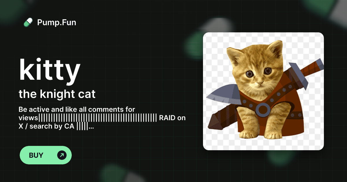 the knight cat (kitty) - Pump