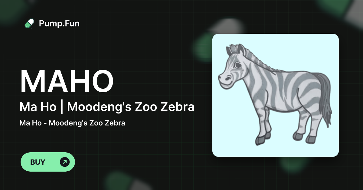 Ma Ho | Moodeng's Zoo Zebra (MAHO) - Pump