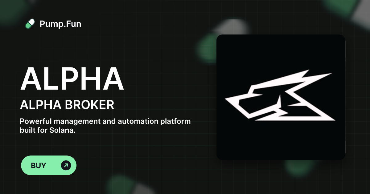 ALPHA BROKER (ALPHA) - Pump