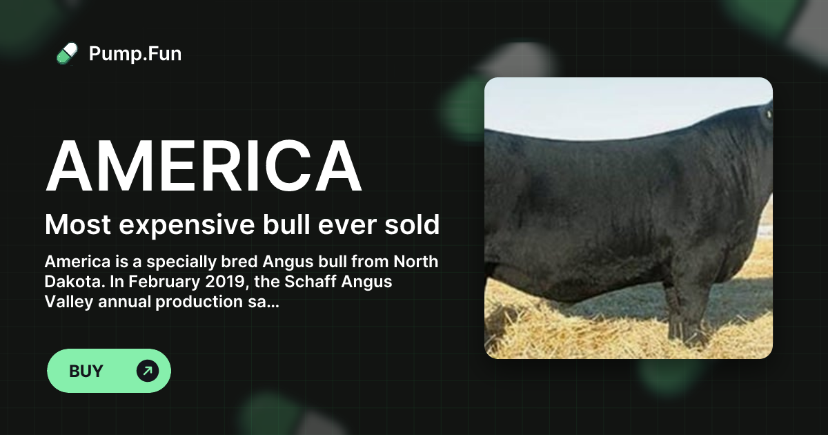 Most expensive bull ever sold (AMERICA) - Pump