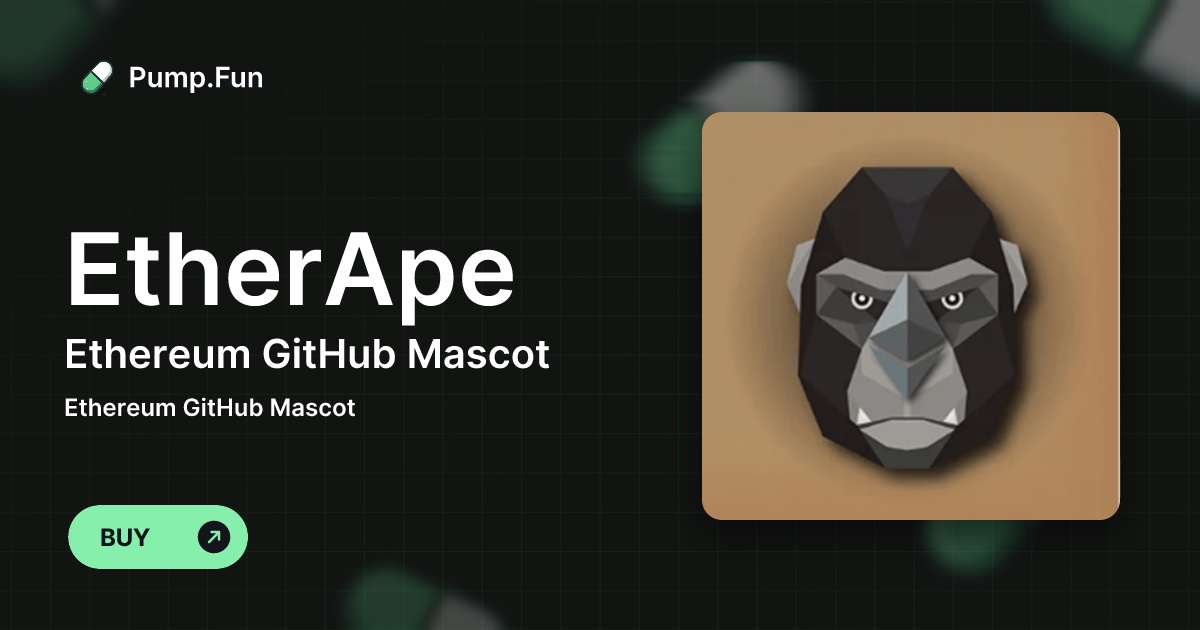 Ethereum GitHub Mascot (EtherApe) - Pump